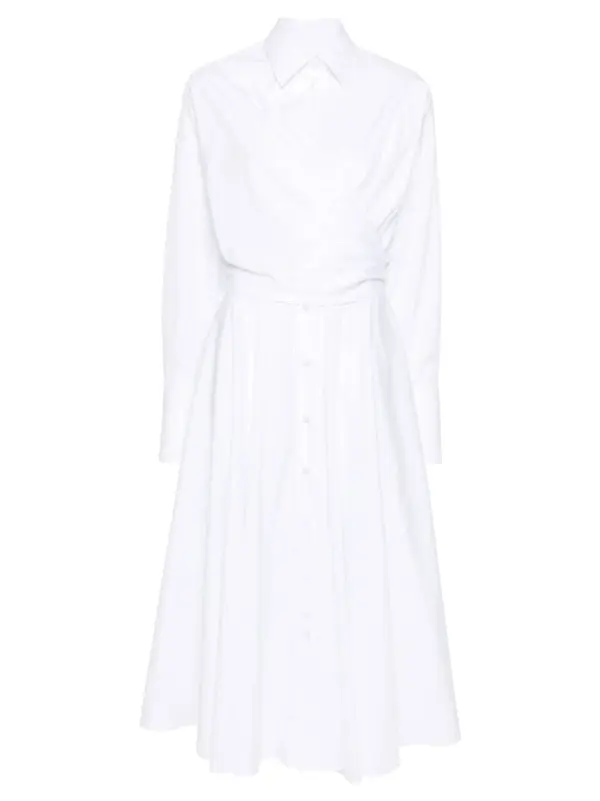 Viktor & Rolf Wrap Maxi Shirt Dress - White