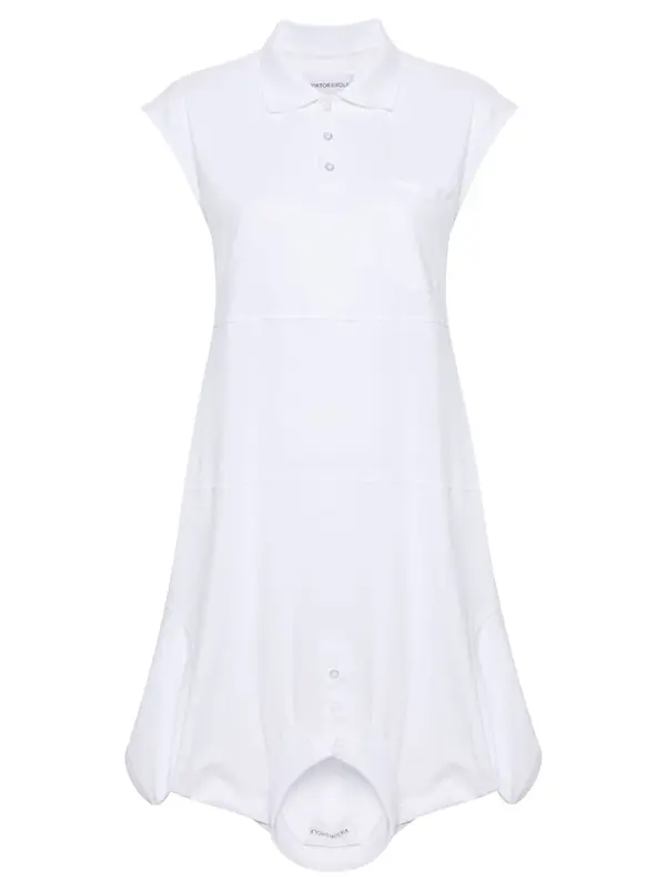 Viktor & Rolf Upside Down Polo Shirtdress - White
