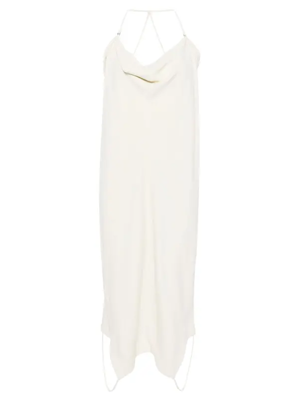 Viktor & Rolf Upside-down Crepe Slip Dress - Neutrals