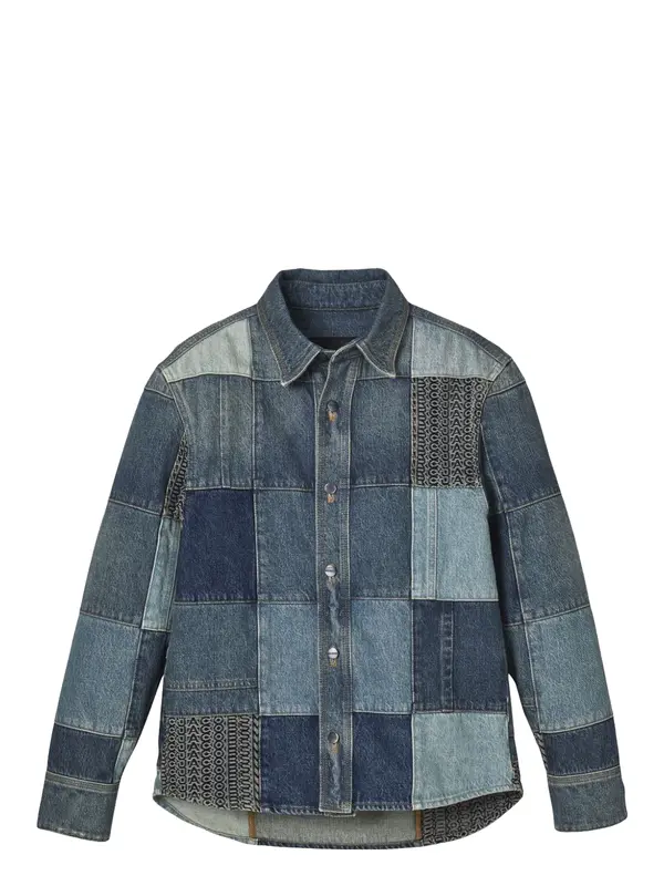 Marc Jacobs Patchwork Denim Shirt - Blue