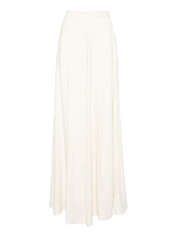 Viktor & Rolf Mid-rise Crepe Palazzo Trousers - Neutrals