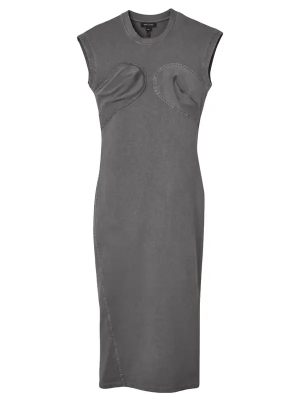Marc Jacobs Seamed Up Sleeveless Midi Dress - Grey