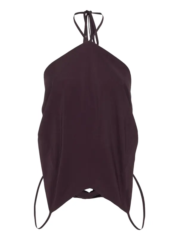 Viktor & Rolf Upside-down Crepe Top - Purple