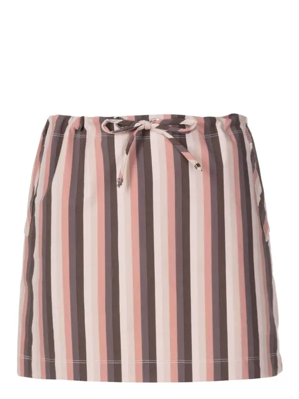 AMIR SLAMA Striped Miniskirt - Neutrals