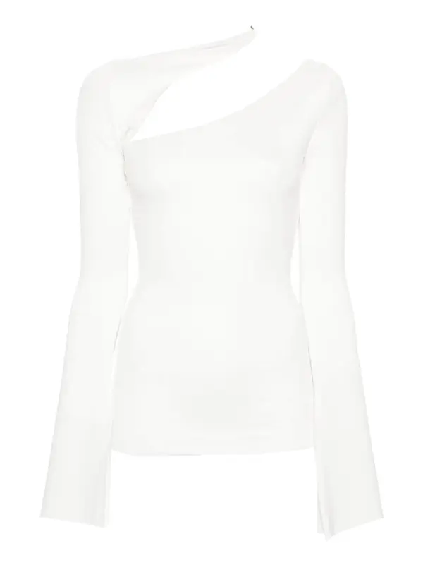 MANURI Cut-out Detail Blouse - White