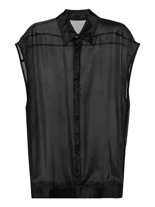 Rick Owens Sl Jumbo Silk Blouse - Black