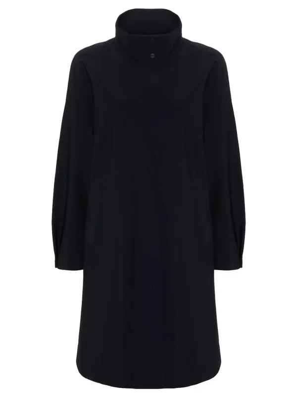 Herno Single-breasted Midi Coat - Black