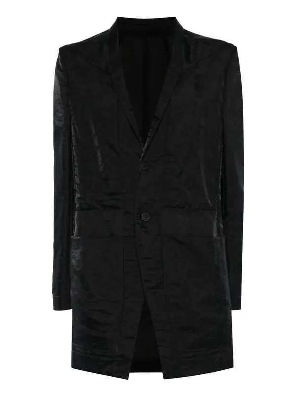 Rick Owens Silk-blend Single-breasted Blazer - Black