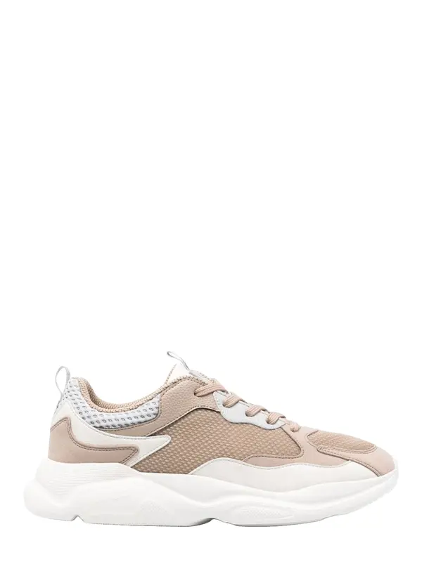 Hugo Logo-sole Panelled Sneakers - Neutrals