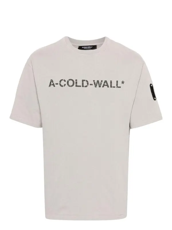 A-COLD-WALL* Overdye Logo-print T-shirt - Grey