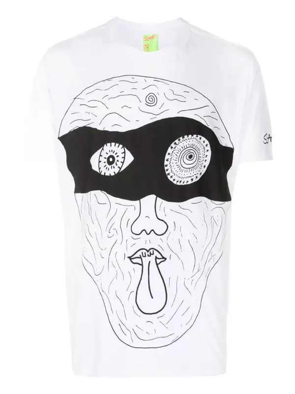AMIR SLAMA Graphic Print T-shirt - White