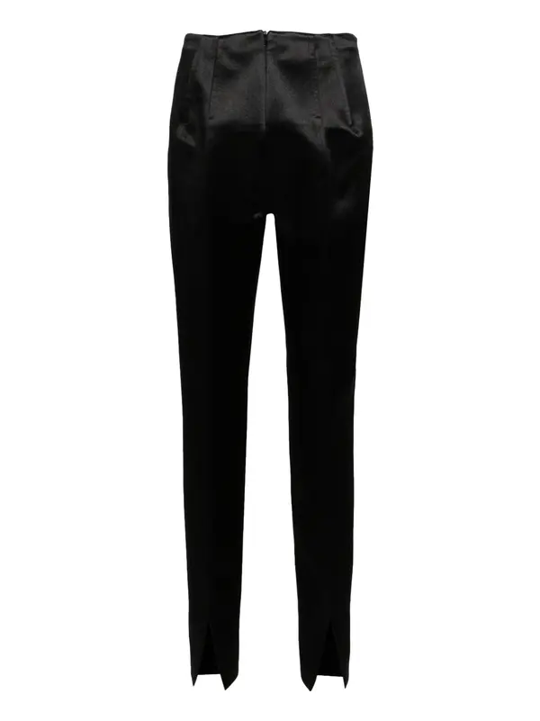 Sportmax Satin-weave Low-rise Trousers - Black