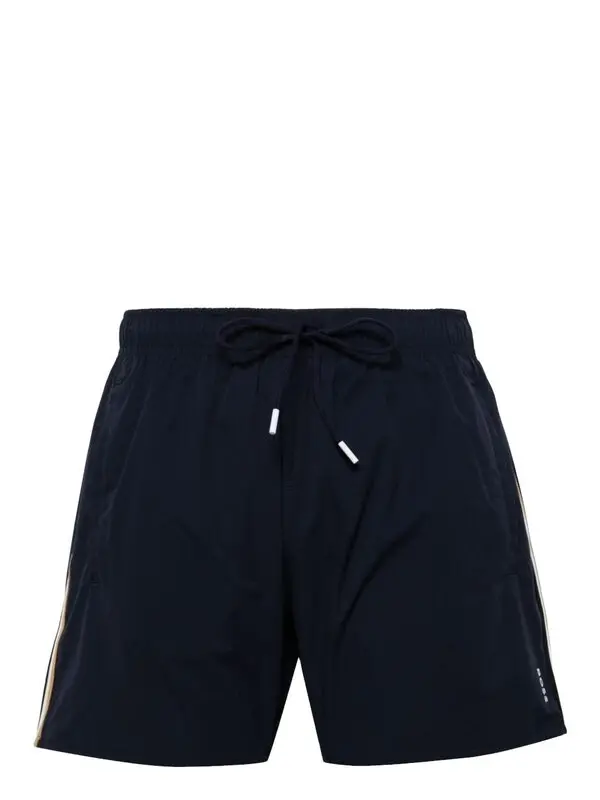 BOSS Logo-print Swim Shorts - Blue