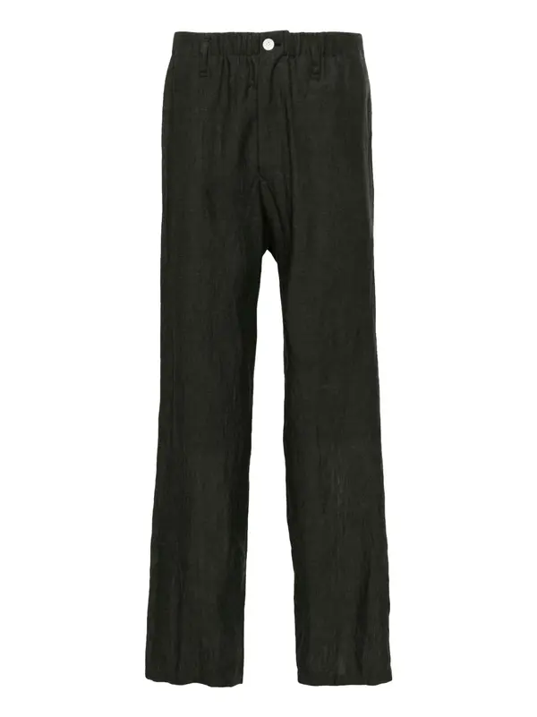Yohji Yamamoto Seam-detail Tapered Trousers - Grey