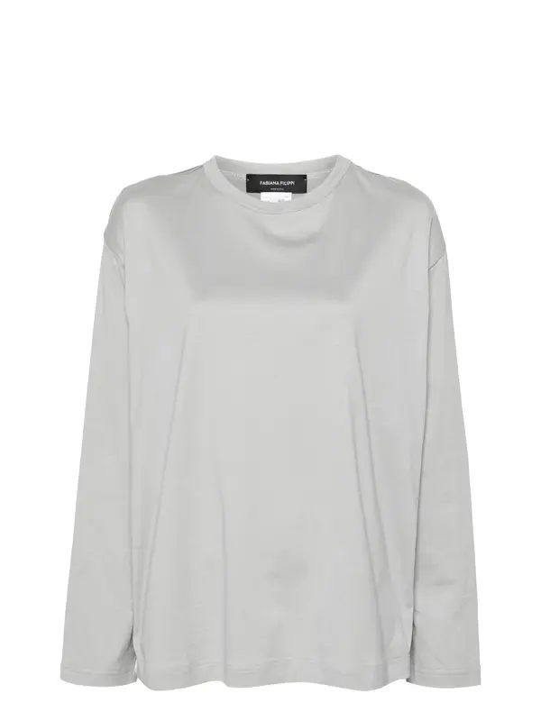Fabiana Filippi Panelled Long-sleeve T-shirt - Grey