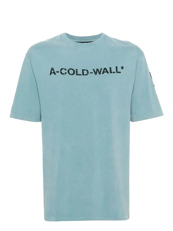 A-COLD-WALL* Overdye Logo-print T-shirt - Blue