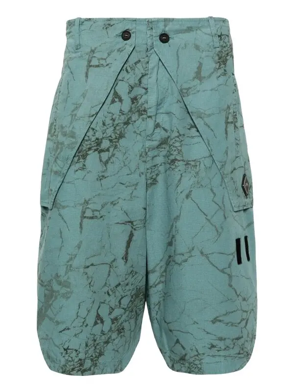 A-COLD-WALL* Abstract-print Cargo Shorts - Green
