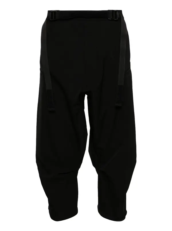 ACRONYM Low-rise Cropped Trousers - Black