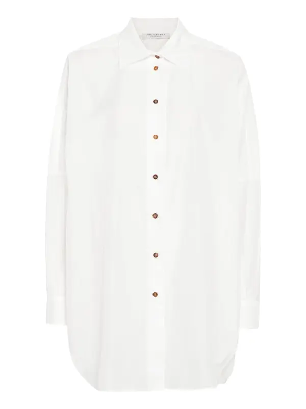 Philosophy Di Lorenzo Serafini Drop-shoulder Crepe Shirt - White