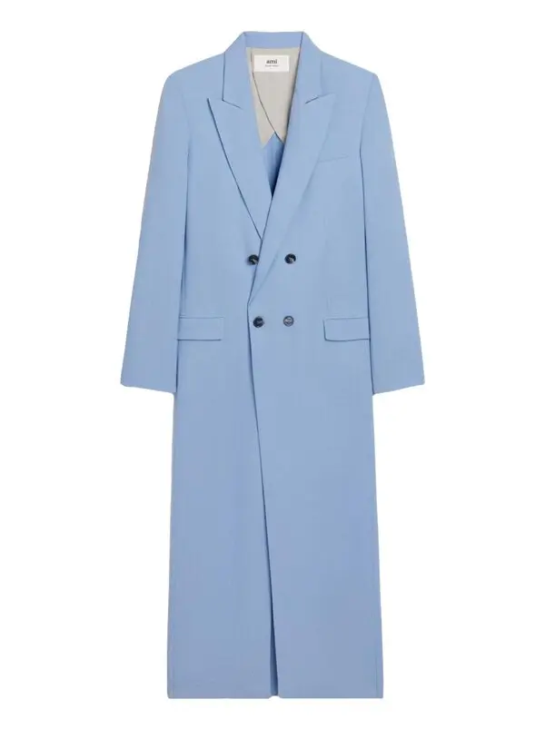 Ami Double-breasted Blazer Maxi Dress - Blue