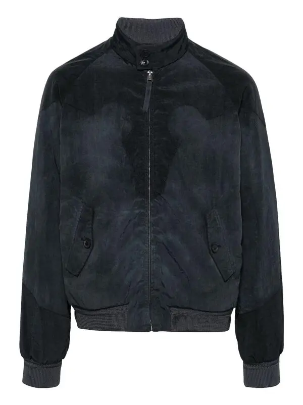 MAISON MARGIELA Crinkled Zip-up Jacket - Blue