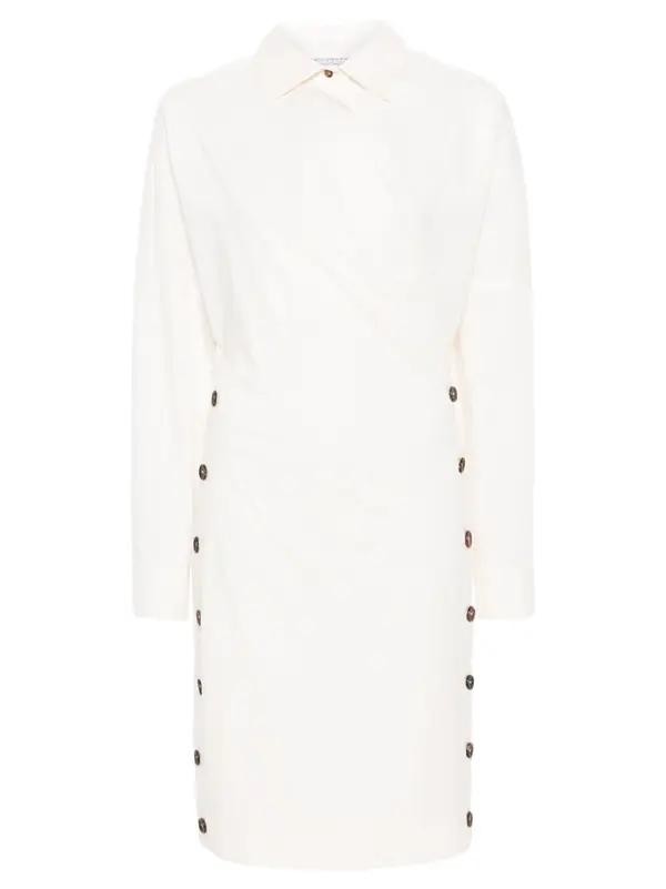 Philosophy Di Lorenzo Serafini Poplin Wrap Mini Dress - Neutrals