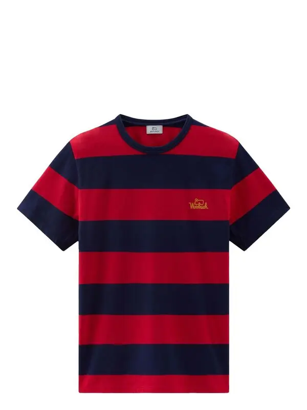 Woolrich Logo-print Striped T-shirt - Red