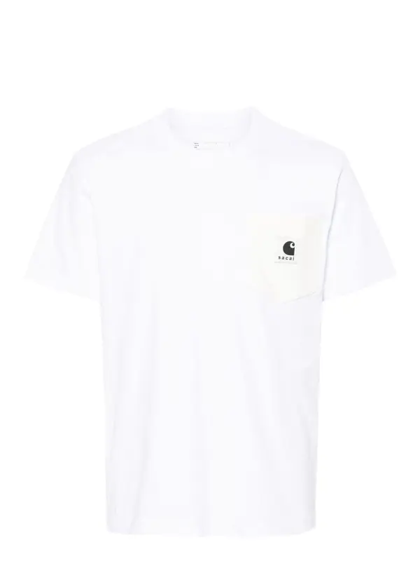 Sacai X Carhartt Wip Cotton T-shirt - White