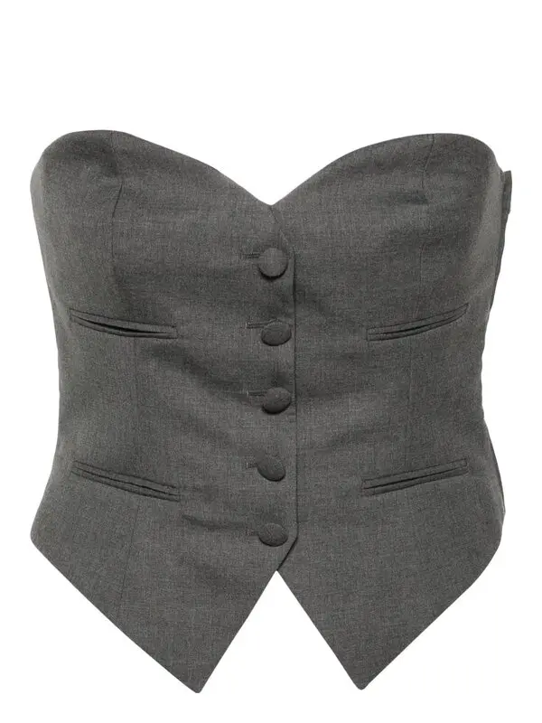Moschino Strapless Vest - Grey