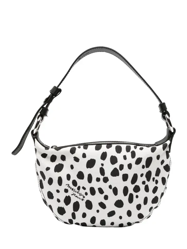 Moschino Spot-print Cotton Shoulder Bag - White