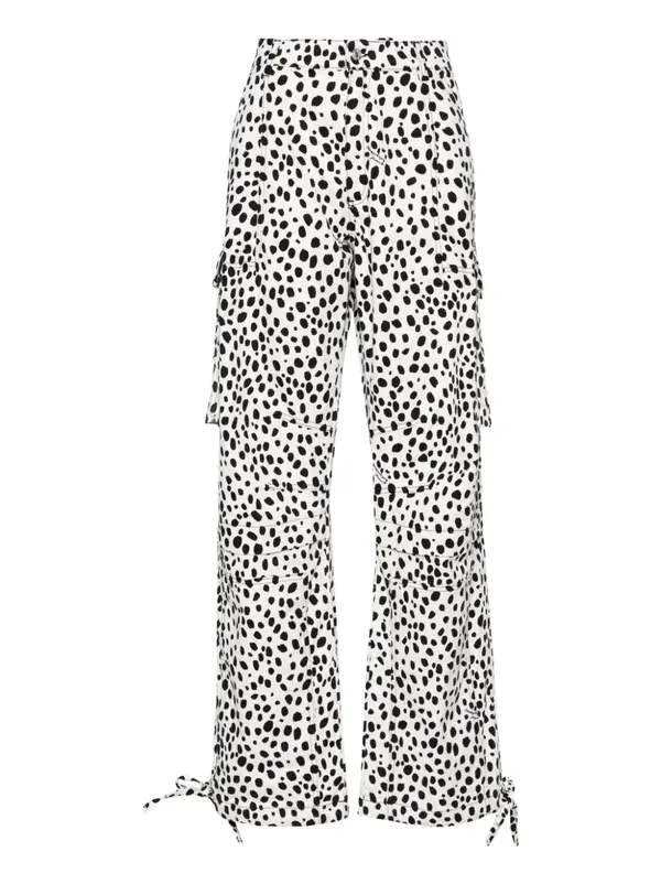 Moschino Spot-print Cargo Trousers - White