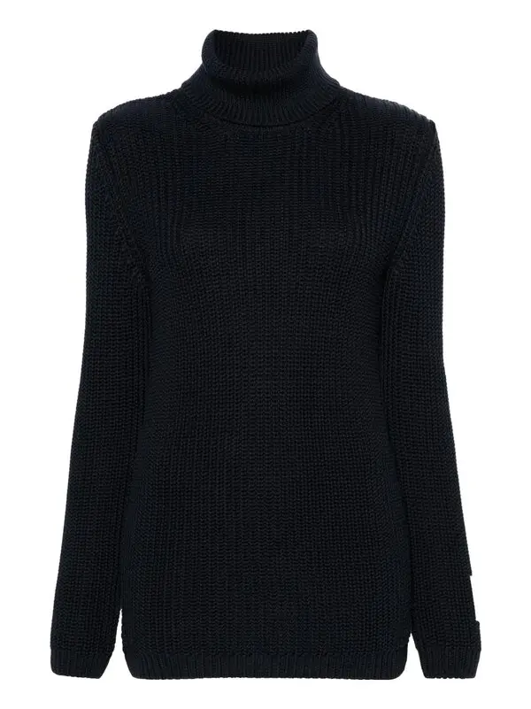 Moschino Classic Turtleneck Cotton Jumper - Blue