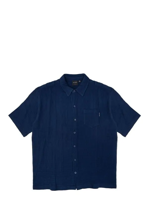 DAILY PAPER Enzi Seersucker Cotton Shirt - Blue
