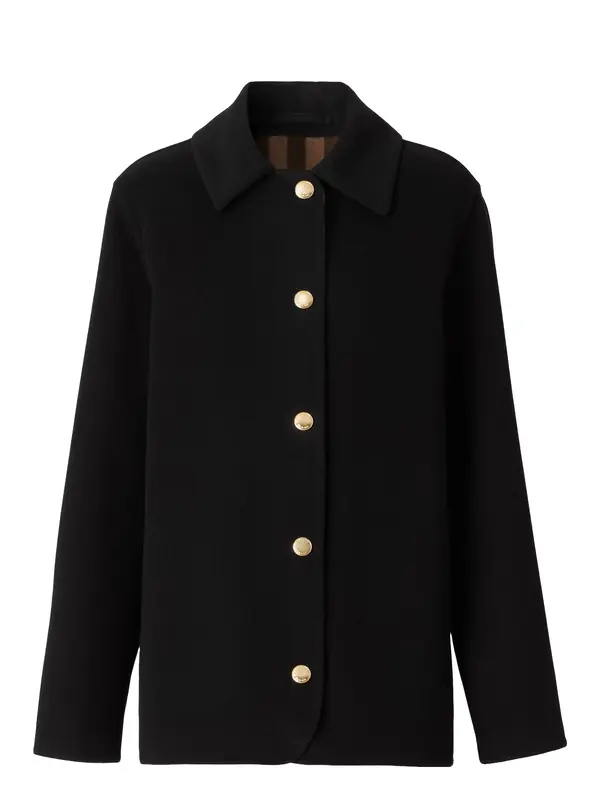 Burberry Single-breasted Wool Jacket - Black
