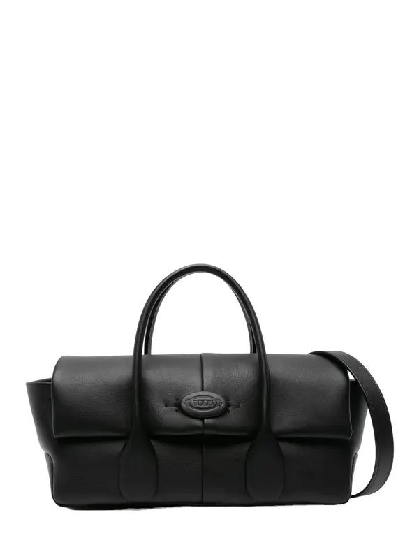 TOD'S Di Reverse Leather Tote Bag - Black