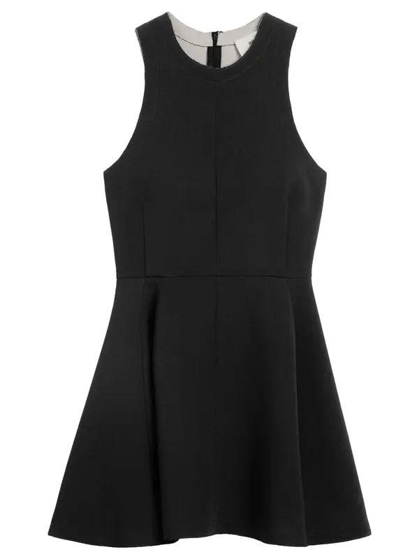Ami Sleeveless Virgin Wool Mini Dress - Black