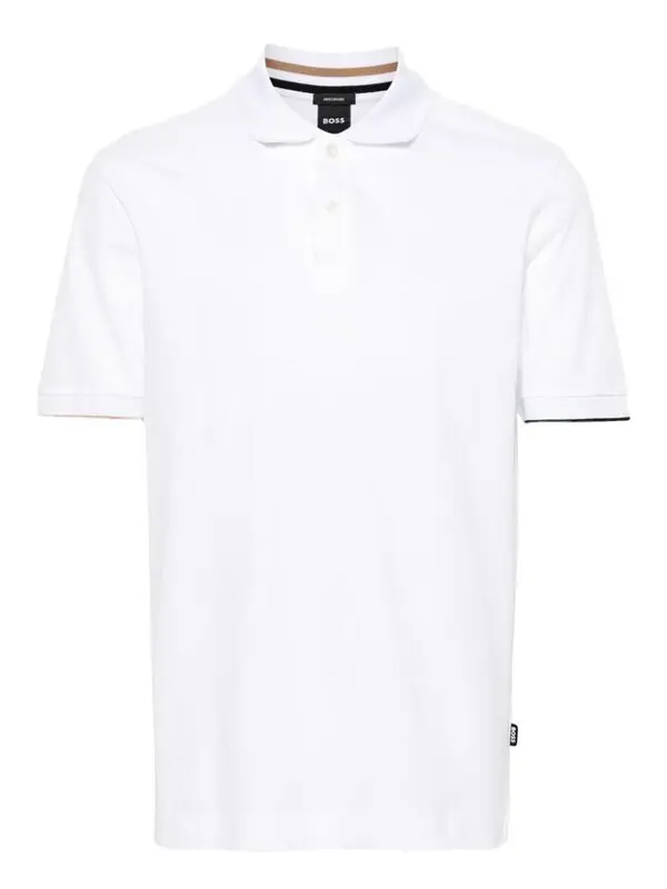 BOSS Short-sleeve Cotton Polo Shirt - White