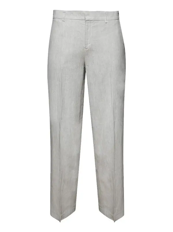 MISBHV Washed Linen Tailored Trousers - White