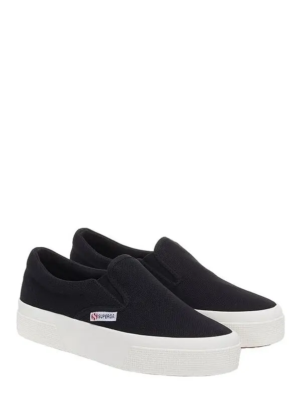 Superga 2740 Platform Slip-on Shoes - Black