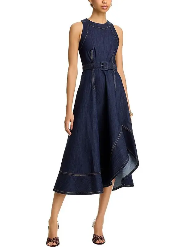 Cinq À Sept Zelda Denim Midi Dress - Indigo