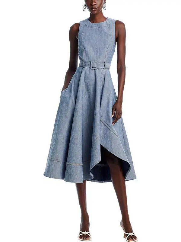 Cinq À Sept Zelda Denim Midi Dress - Light Indigo