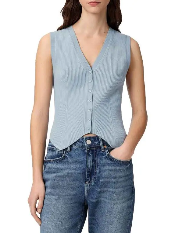 ALLSAINTS Cruz Rib Vest - Quarry Blue