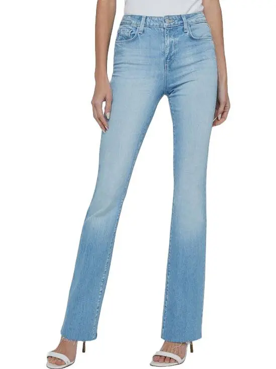 L'Agence Ruth Raw Hem Straight Leg Jeans - Barker