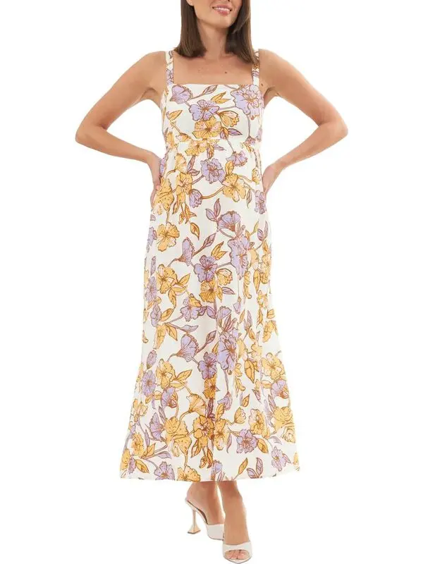 RIPE MATERNITY Floral Sundress - Natural