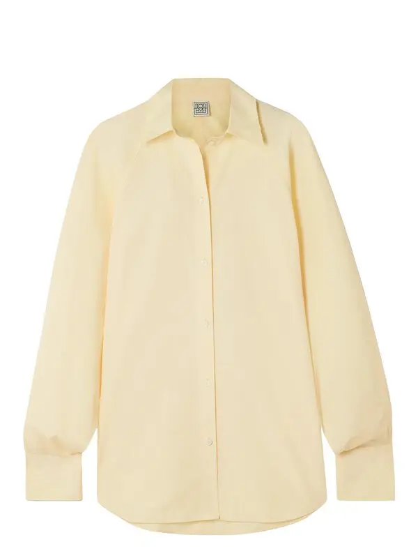 TOTEME Organic Cotton-poplin Shirt - Yellow
