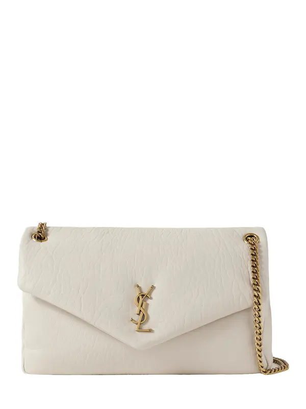 Saint Laurent Calypso Large Shoulder Bag - White
