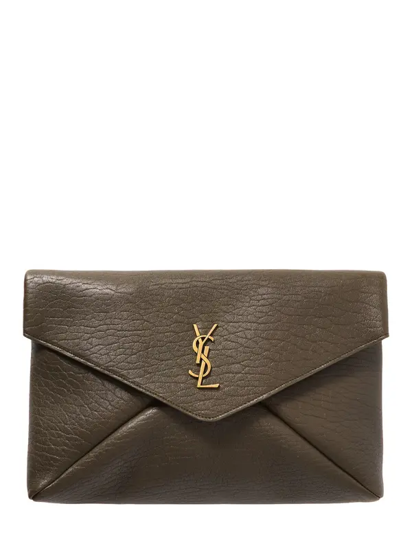 Saint Laurent Cassandre Large Clutch - Green