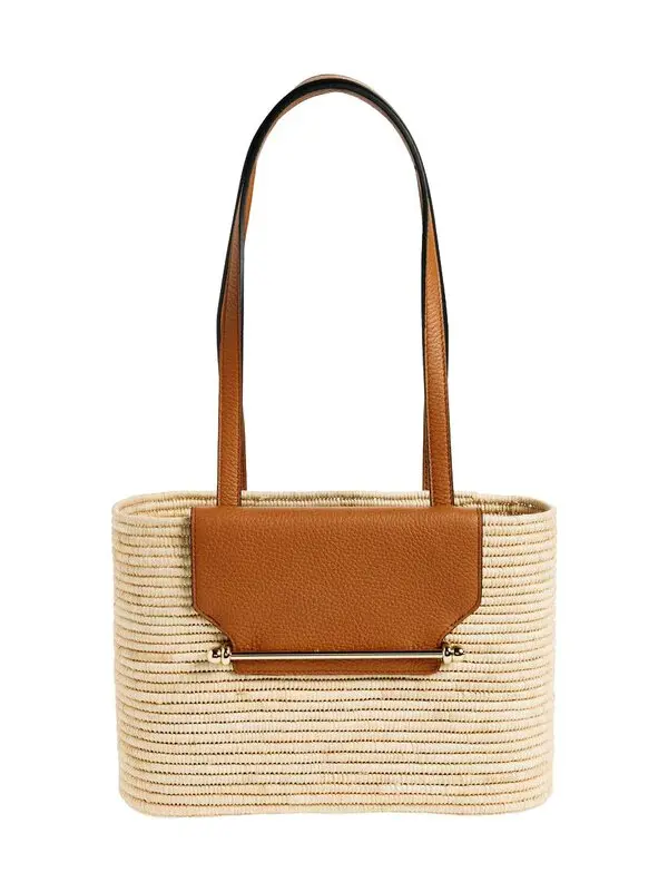 Strathberry Raffia Basket Tote - Tan