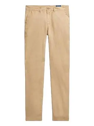Polo Ralph Lauren Straight Fit Linen-cotton Pant Pants Size Linen, Cotton - Beige