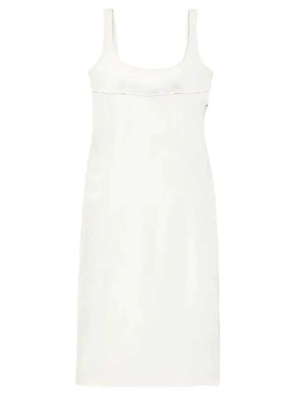 Another Tomorrow Tie-back Sleeveless Dress - Off White